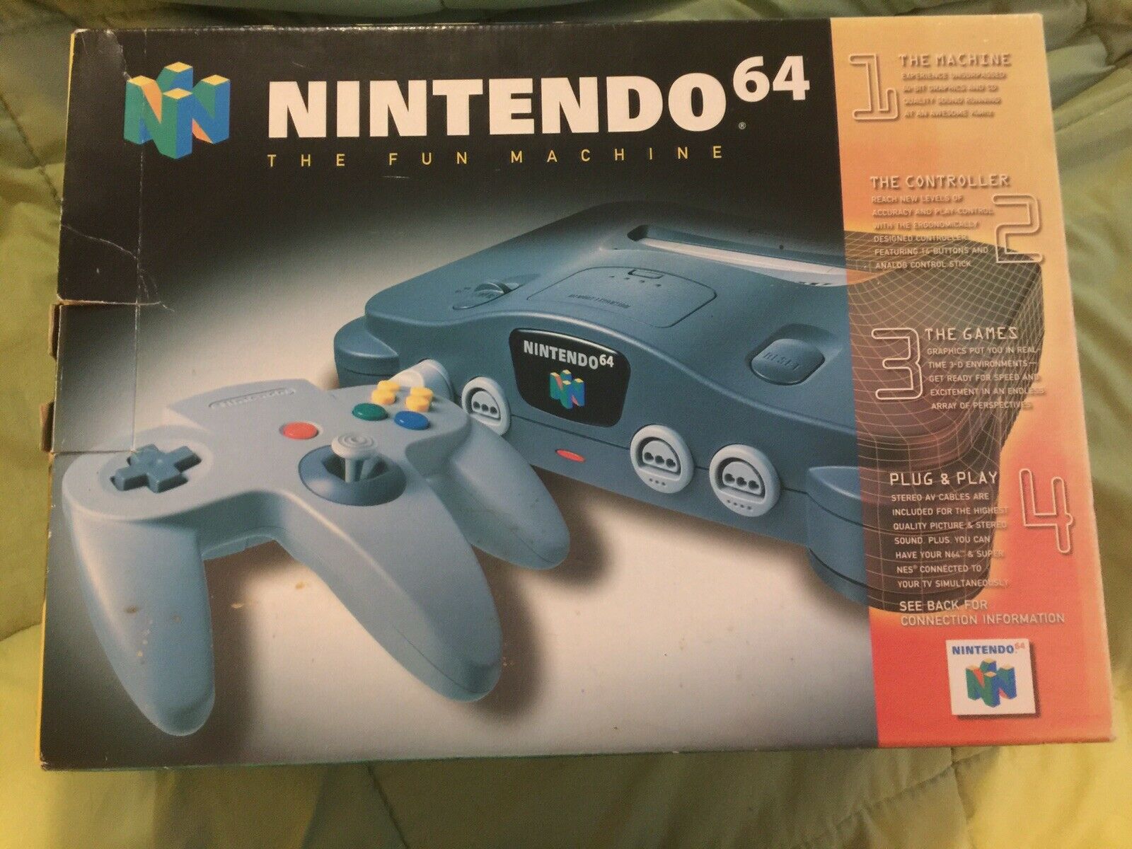 Total In Box Nintendo 64 System Console N64 BOX FADED COLOR ICommerce 