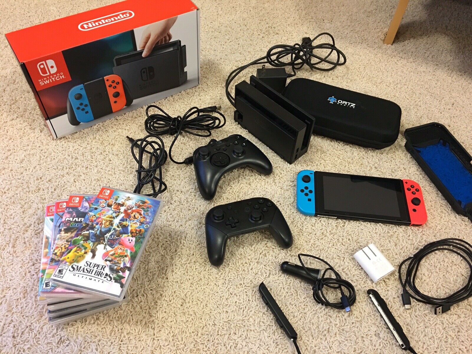 Nintendo Switch 32gb Console With Neon Purple And Neon Blue Pleasure